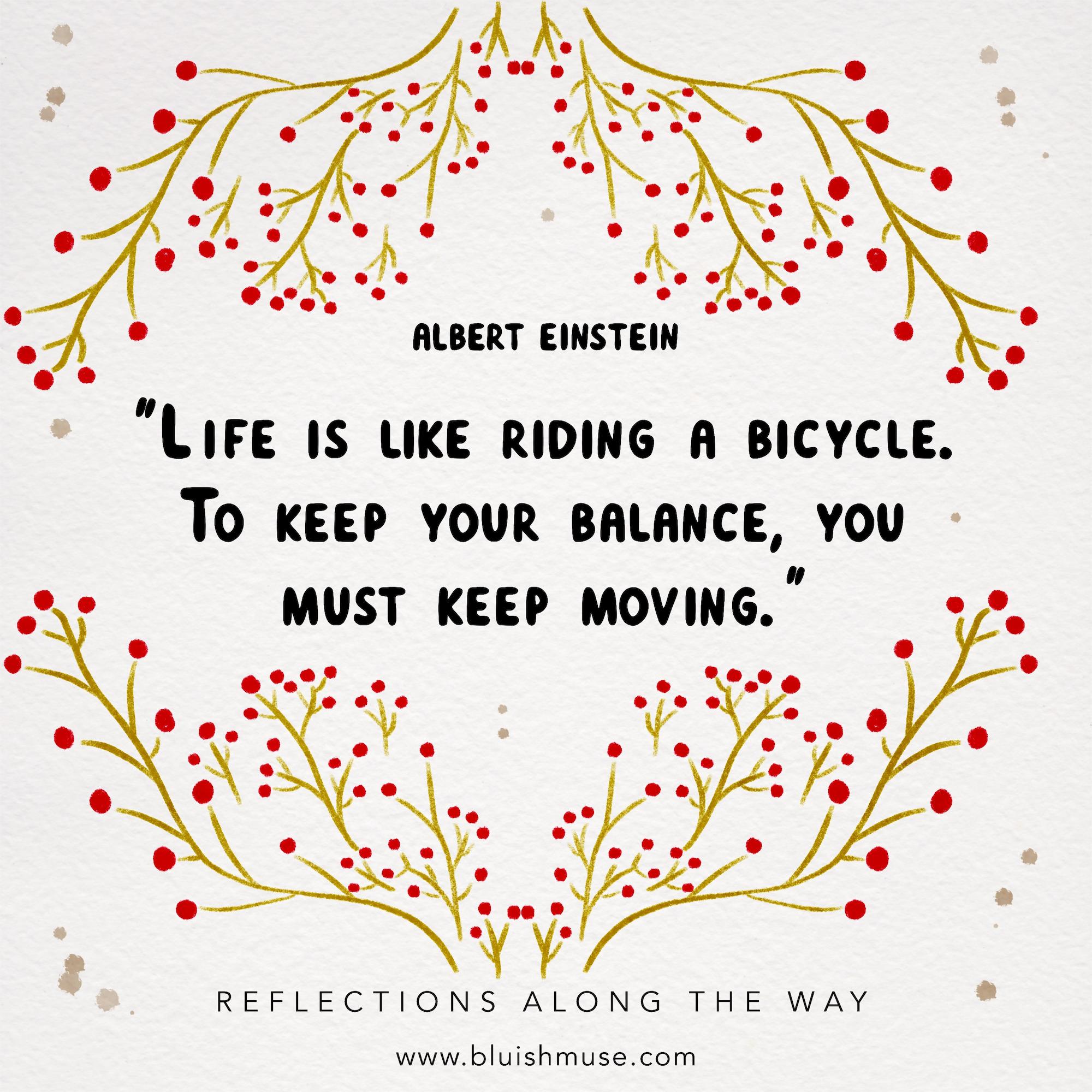 Life is like riding a bicycle… – Bluishmuse